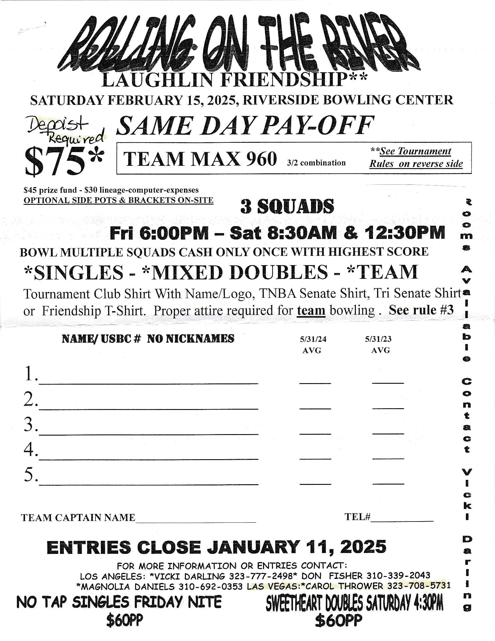 Rolling On The River 2025 - Las Vegas Bowling Senate of TNBA